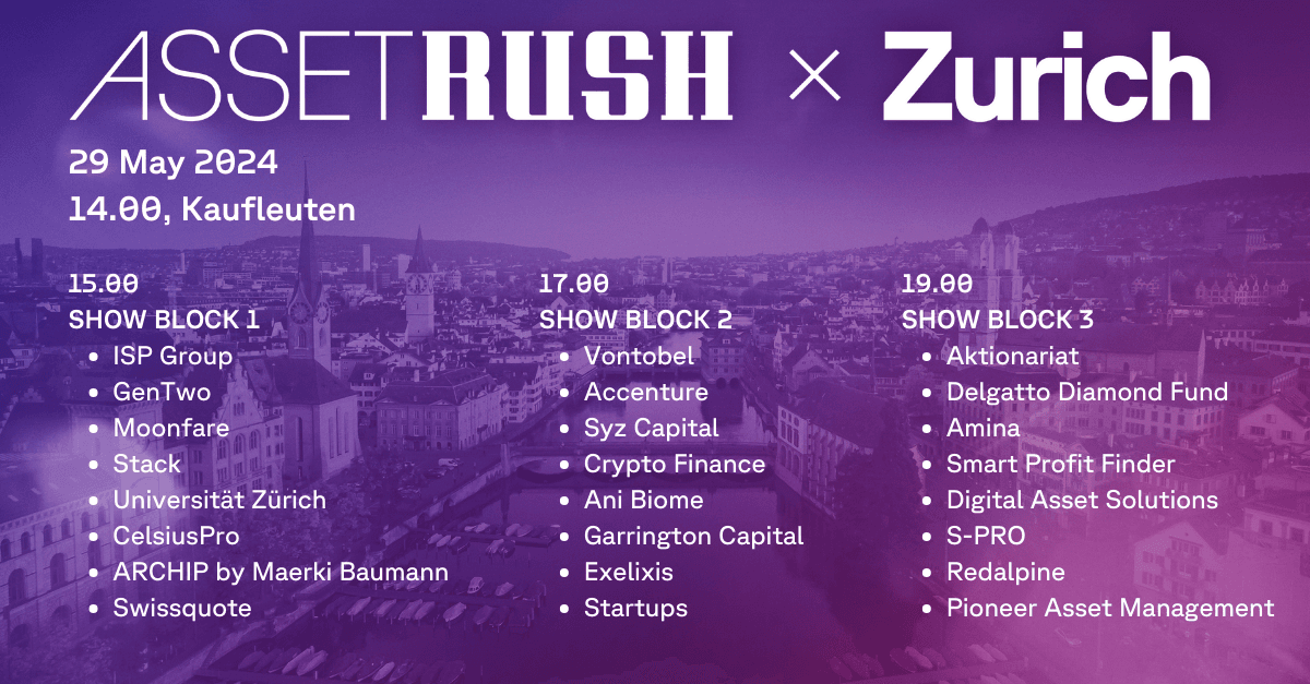 Logistical Information Zurich 2024 – ASSETRUSH · The Asset of Aspiration